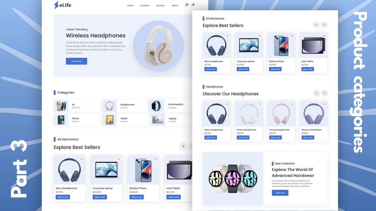 Ecommerce Electronics Product Page HTML, CSS & JS || Step-By-Step Tutorial – Part 3
