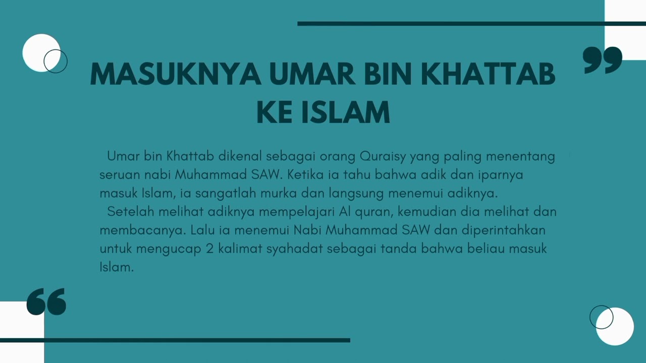 Mengenal lebih dekat sosok Khalifah Umar bin Khattab || Tugas SKI