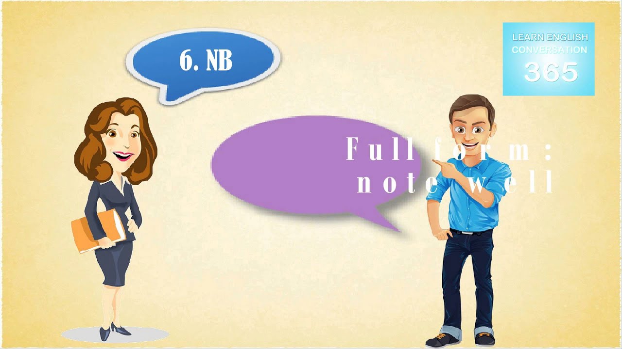 Most Common English Abbreviations 2 | Learn English Conversation 365 [Subtitles]