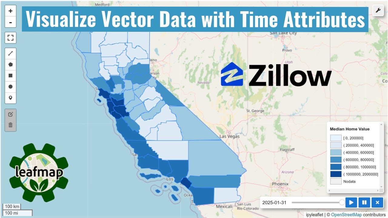 Leafmap Tutorial 105: Visualizing vector data with time attributes