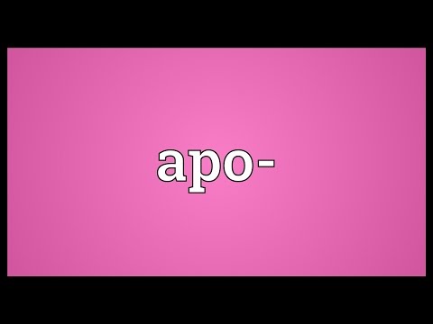 Apo- Meaning