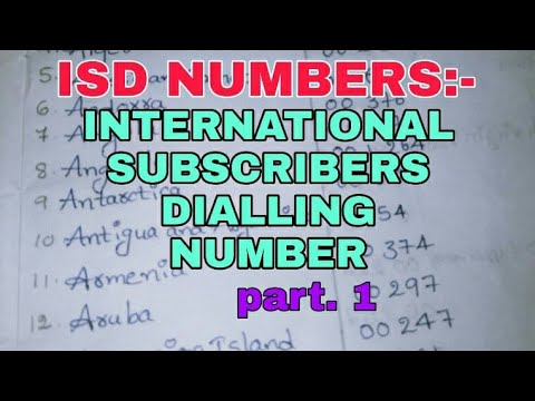 ISD numbers //isd country codes //isd phone codes/ dialling codes/dj all in one Assam /part.1