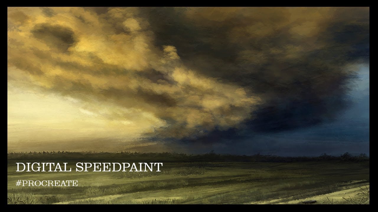 Procreate Digital Art Process - Landscape - Timelapse