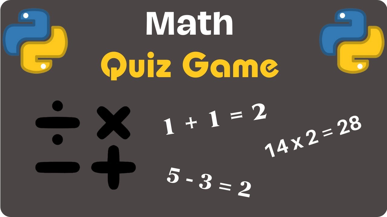 how to make a math quiz game project using python|step by step tutorial for beginner
