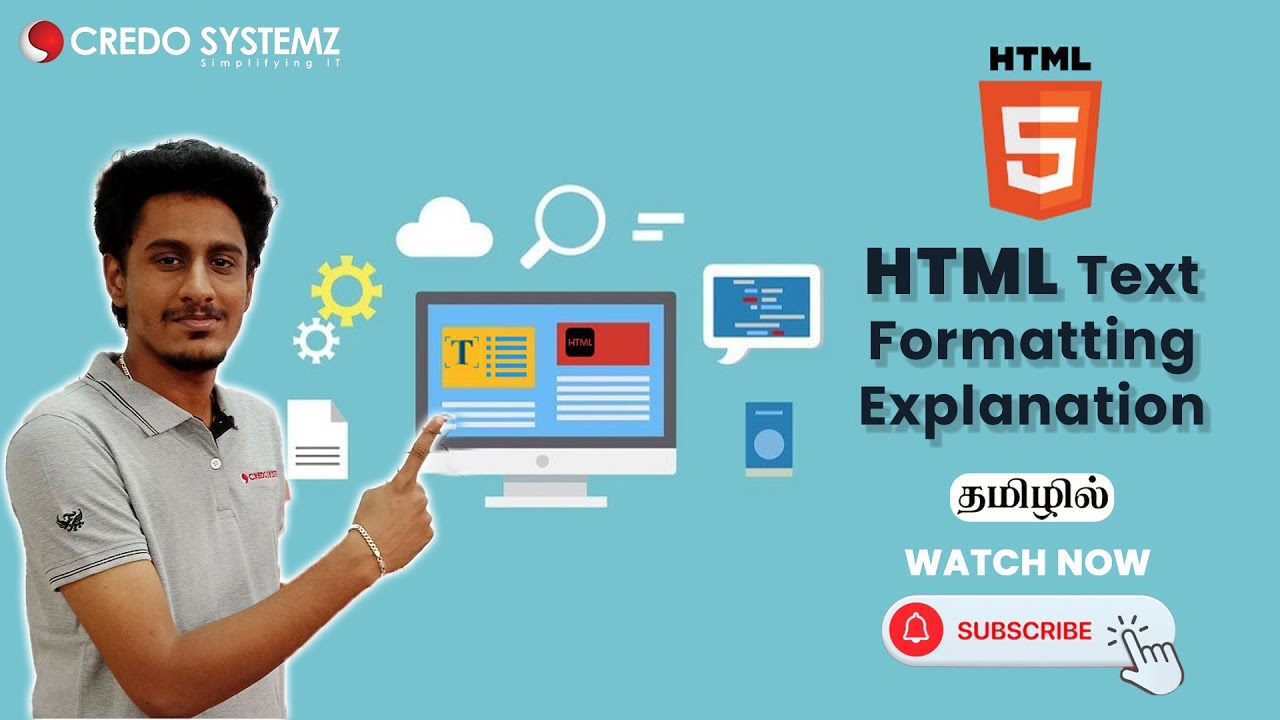 HTML Tutorial for Beginners | HTML Text Formatting Day 2 #textformatting #02 #credosystemz #html