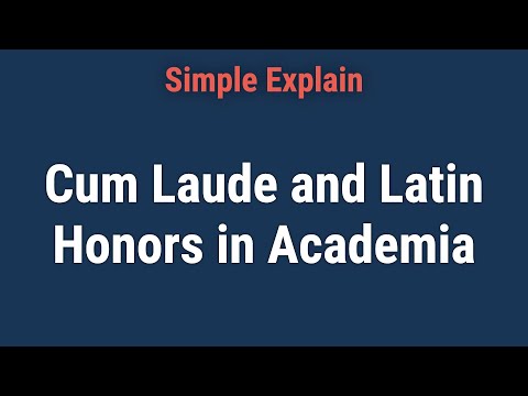 What Does Cum Laude Mean?