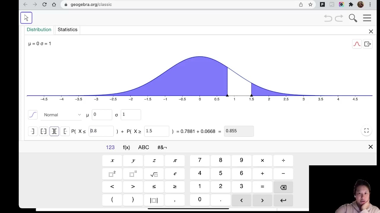 Math 146 Statistics 5.2 Finding Probabilities using Geogebra