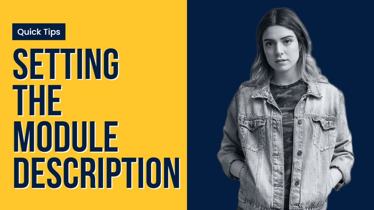 Setting the Module Description