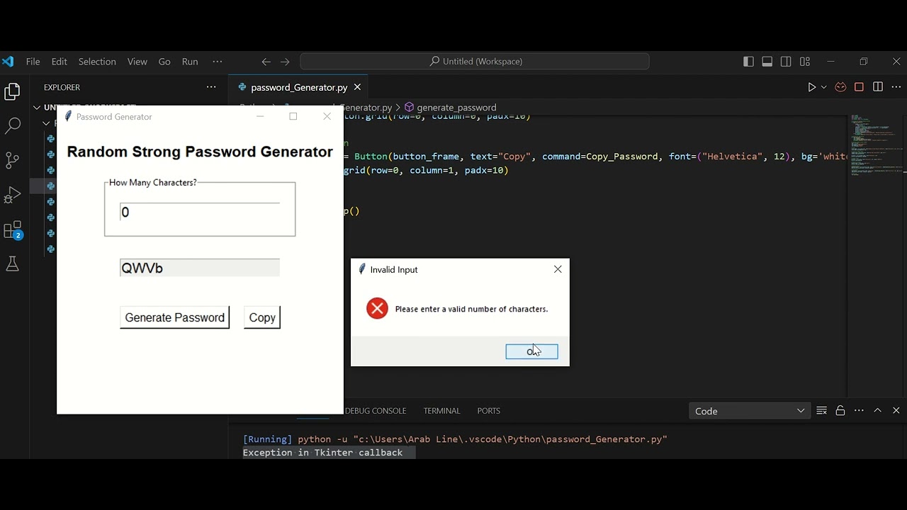 Strong Random Password Generator Using Python GUI | Intern Project Showcase