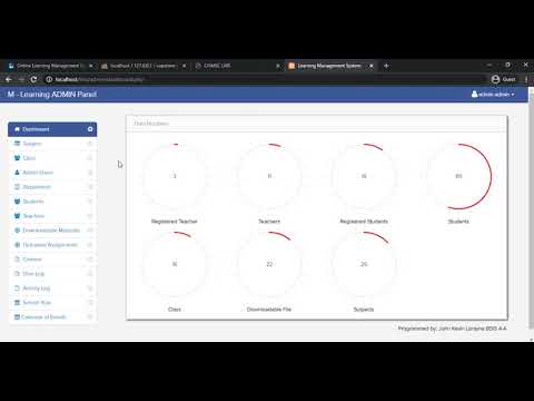 Online Learning Management System using PHP/MySQLi Installation Demo
