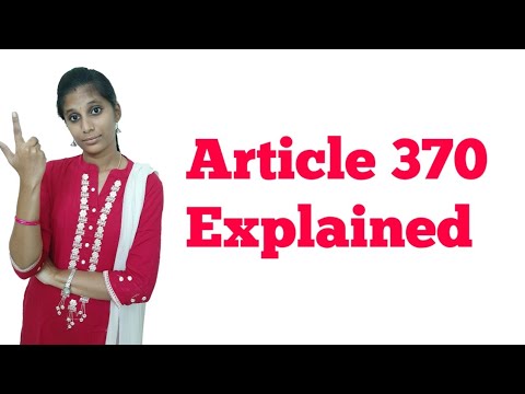 Article 370 Explained  in Tamil