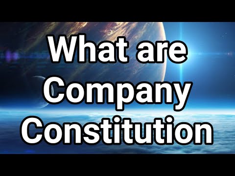 What are Company Constitution. Urdu /English