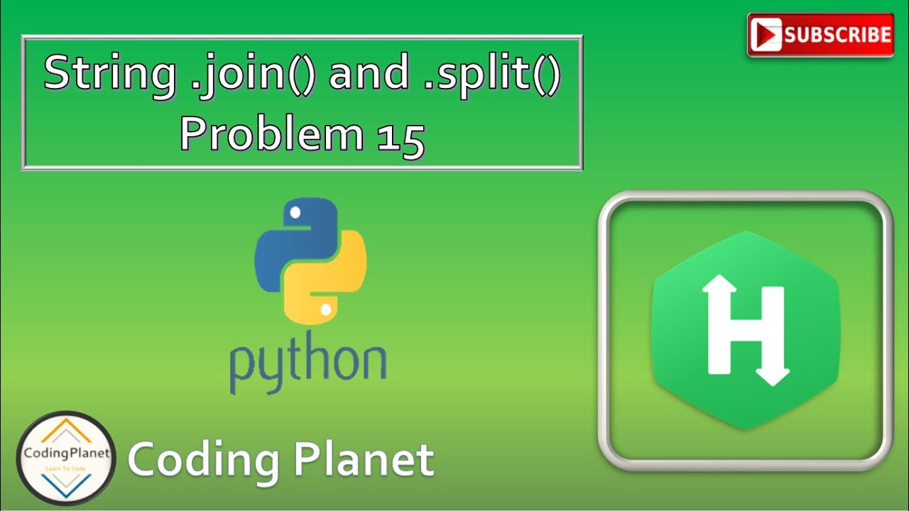 Python Challenge 15 || Join() and Split() Method || HackerRank Solution ||Coding Planet