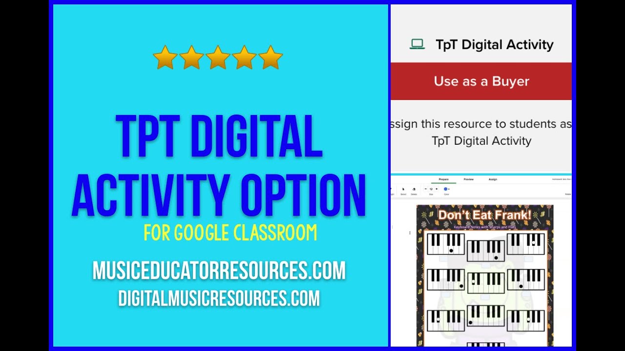 TpT Digital Activity Option for Google Classroom