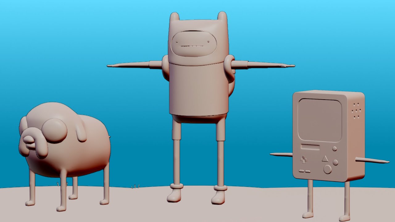 Adventure Time Fan Art | 3D Model and Rig Breakdown