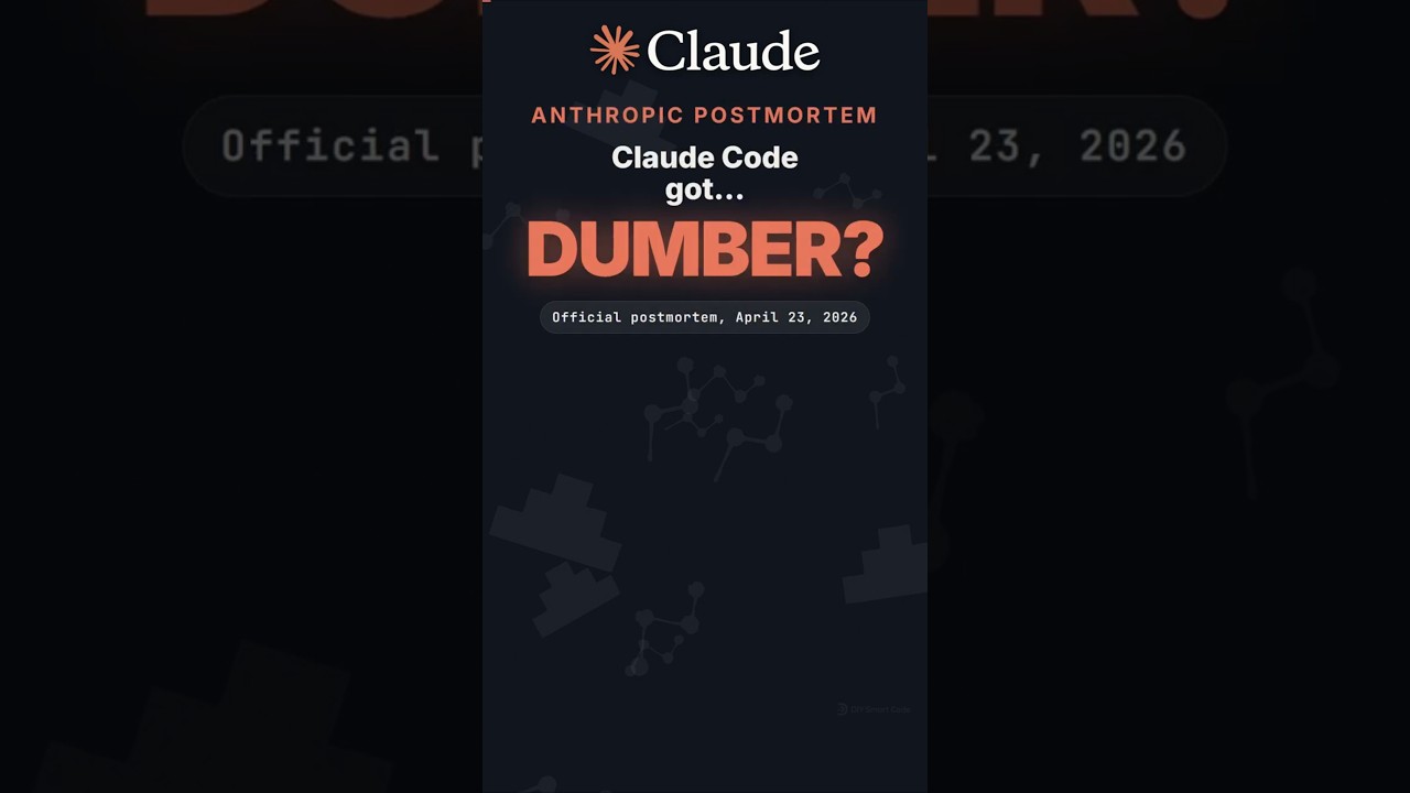 Anthropic just admitted Claude Code got DUMBER. Here Is Why!