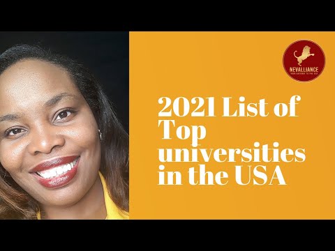 2021 List of top Universities in the USA