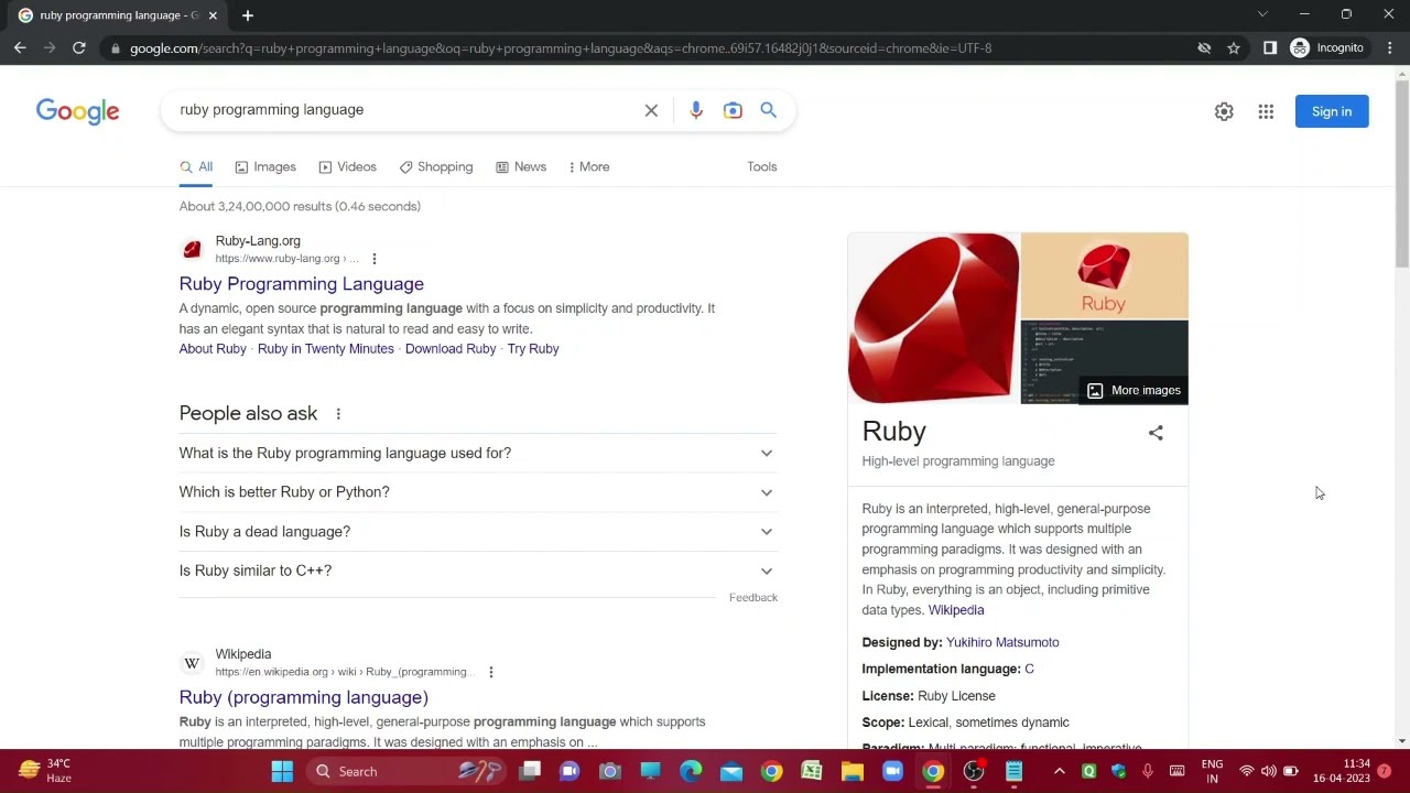 RUBY ON RAILS Beginning - Features, Installation, Hello world
