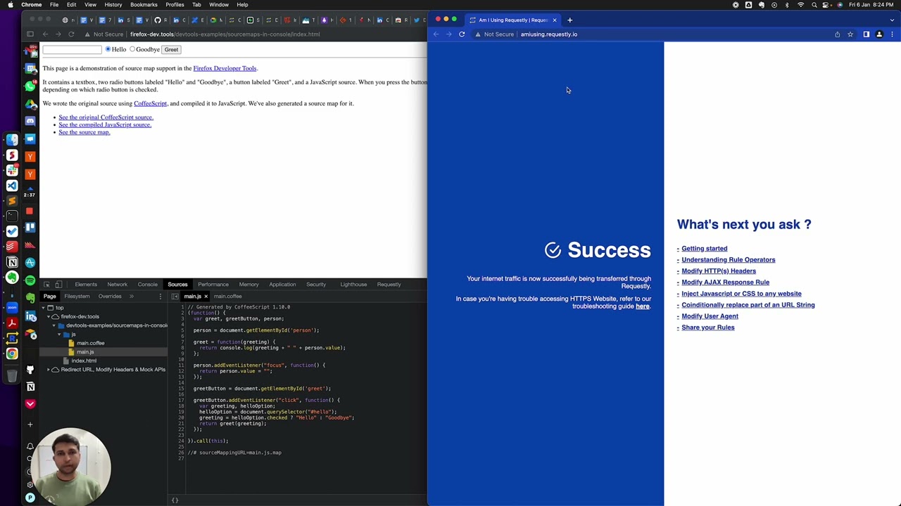 Modifying Headers in Source Maps