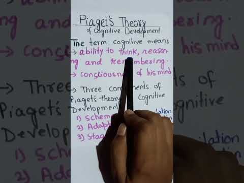 Piaget's theory of cognitive development