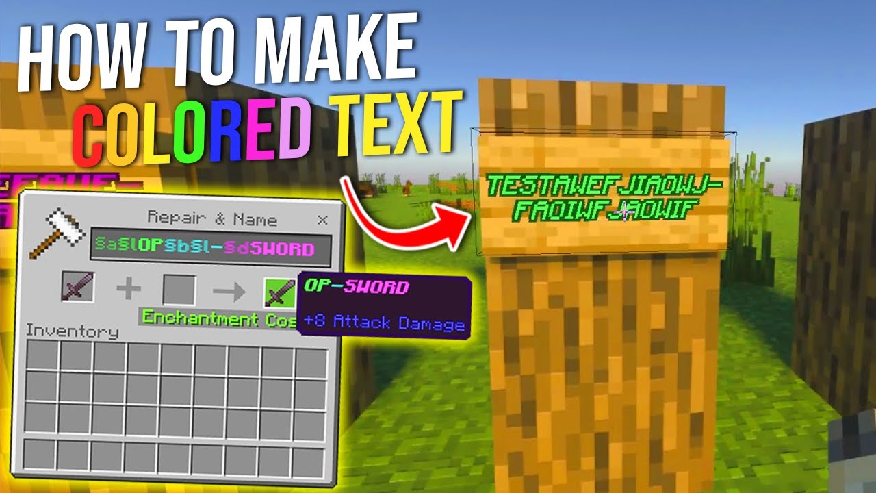 How to Make Colored Text in Minecraft! *Bedrock*