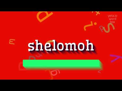 How to say "shelomoh"! (High Quality Voices)