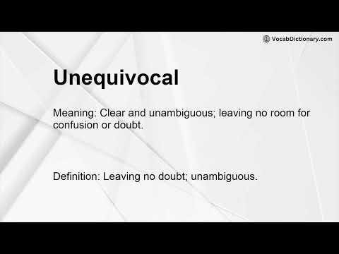 Unequivocal Meaning