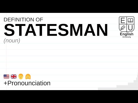 STATESMAN meaning, definition & pronunciation | What is STATESMAN? | How to say STATESMAN