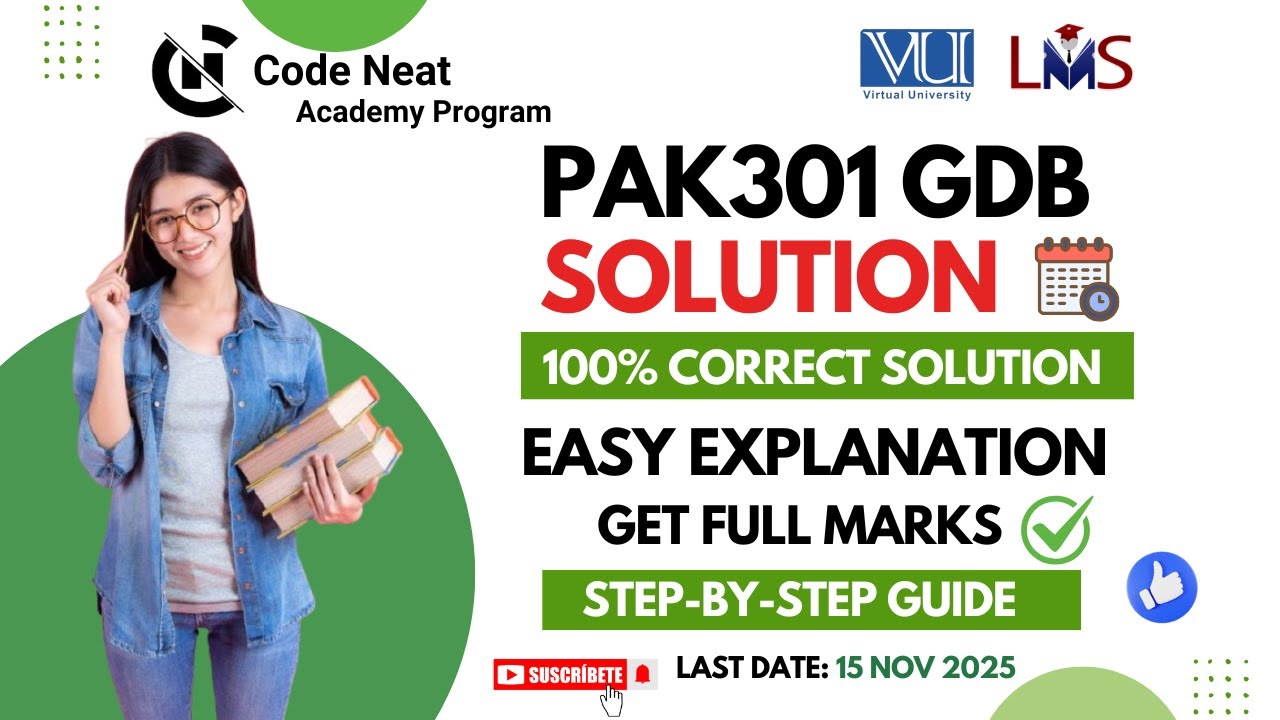 PAK301 GDB Fall 2025 Solution | Step-by-Step GDB Solution with Reasoning | VU Guide | codeneat