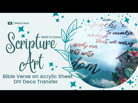 Scripture Art | Bible Verse Card Painting| DIY Deco Transfer @garlender