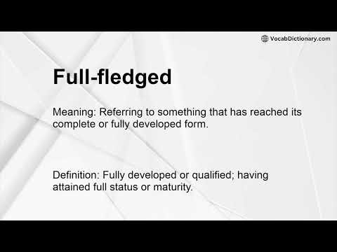 Full-fledged Meaning