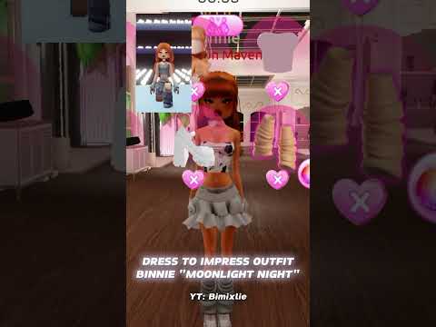 DRESS TO IMPRESS OUTFIT BINNIE "MOONLIGHT NIGHT" #dresstoimpress #codes #roblox #oufitideas