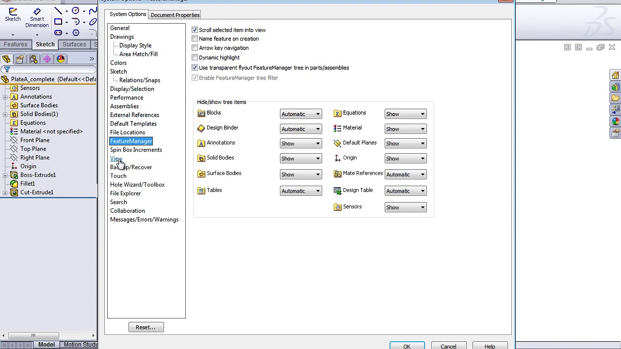 01 Intro to SolidWorks   09 Settings and Document Properties