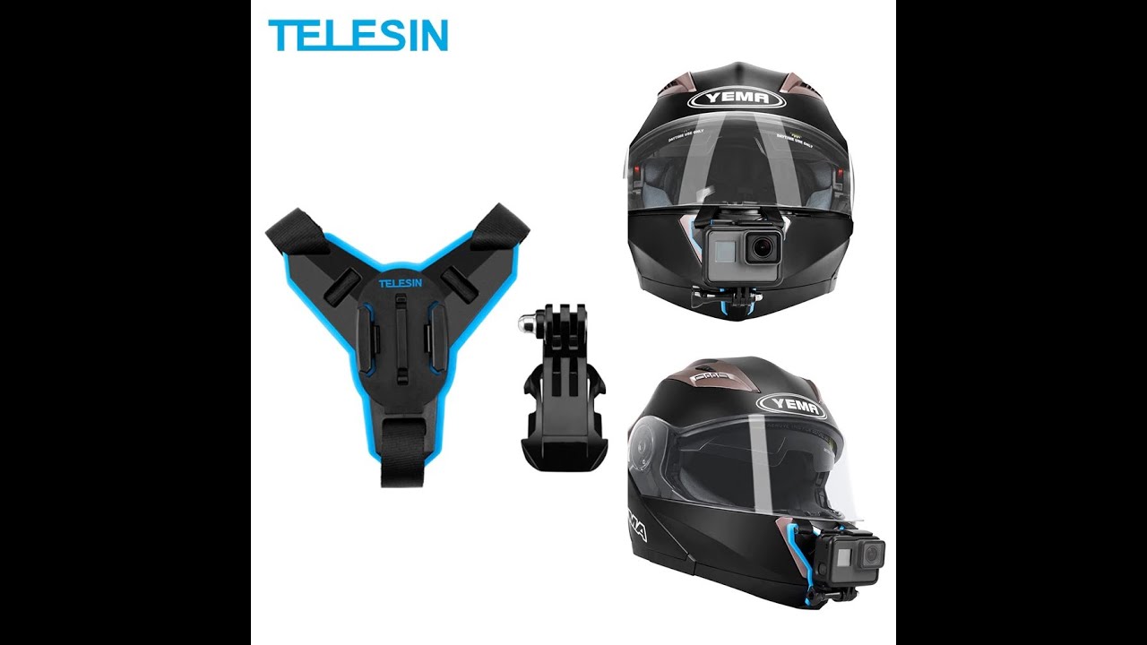 TELESIN Motorcycle Bike Helmet Mount Chin Strap