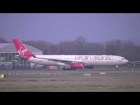 Virgin Atlantic A330 Arrival At Manchester Airport With My Friend Flying it!