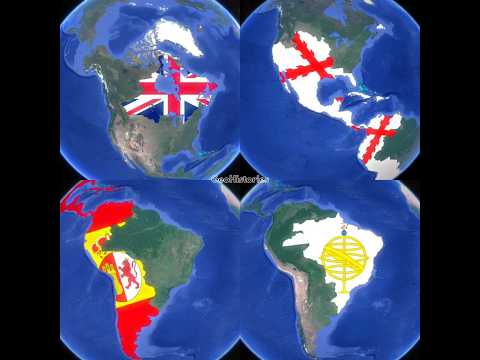 Evolution of Canada, Mexico, Brazil & Argentina #maps #history #historymap