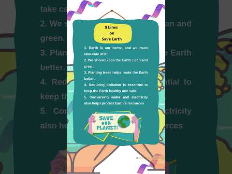 5 Lines on Save Earth in English | Save Earth Speech | Essay by #ayushscholar