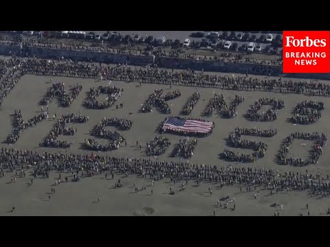 Video | Aerial Shot Captures Massive Human Sign In San Francisco ...