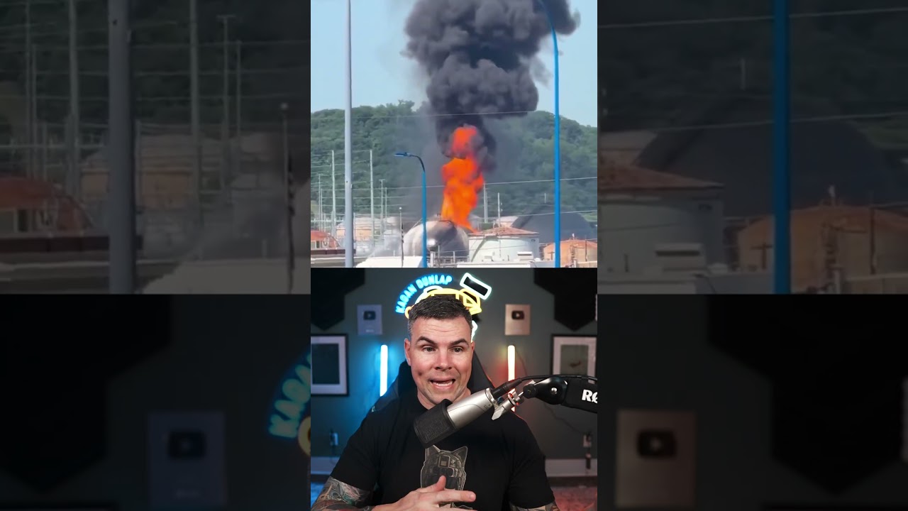 A Large Fire Broke Out At The HF Sinclair Crude Oil Refinery In West Tulsa Oklahoma on May 11th 2026