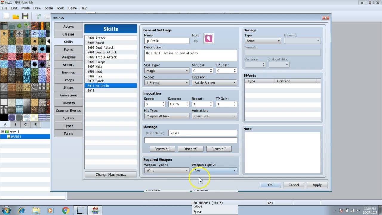 RPG Maker MV Tutorial -Skill Creation-