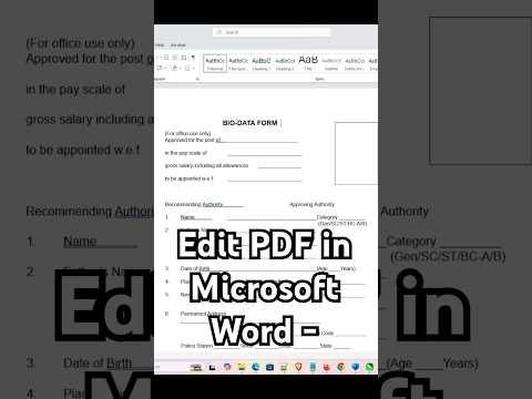 How to Edit PDF in Microsoft Word - 2025