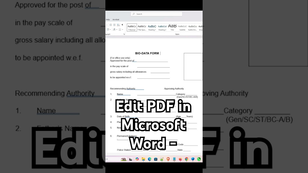 How to Edit PDF in Microsoft Word - 2025