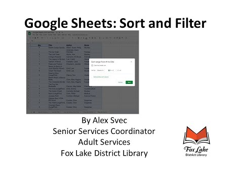 Google Sheets: Sort and Filter