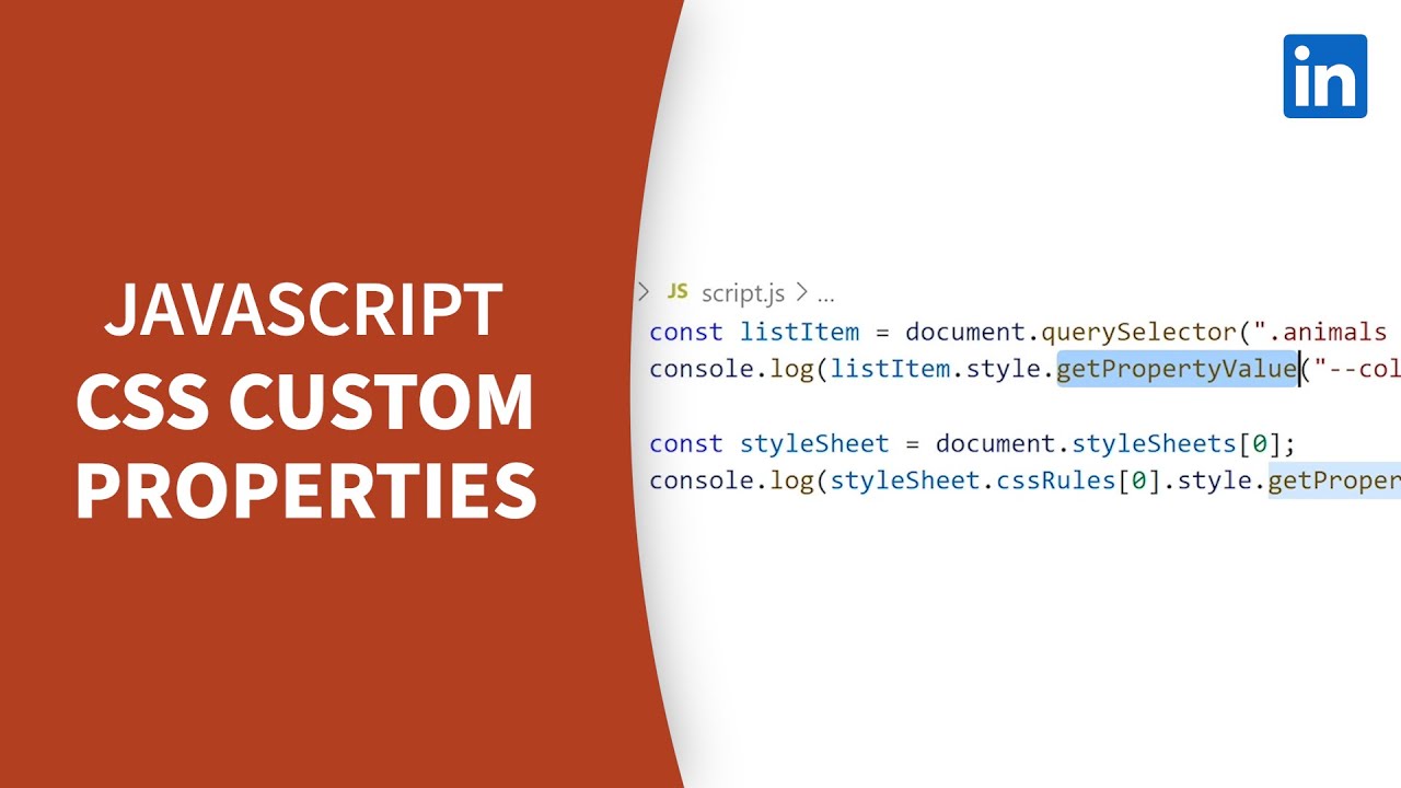 Javascript Tutorial - Explore custom properties in CSS