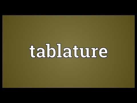 Tablature Meaning