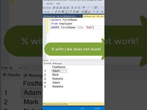 SQL Trick | Match single character | Pattern Matching | Like #sqltips