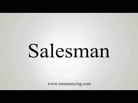 How To Say Salesman