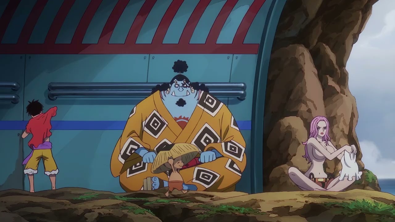 Luffy meeting Bonney for first time in Egghead Island