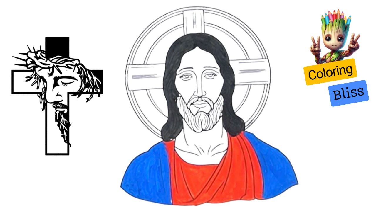 Draw Jesus | Coloring Jesus | Coloring Bliss 007