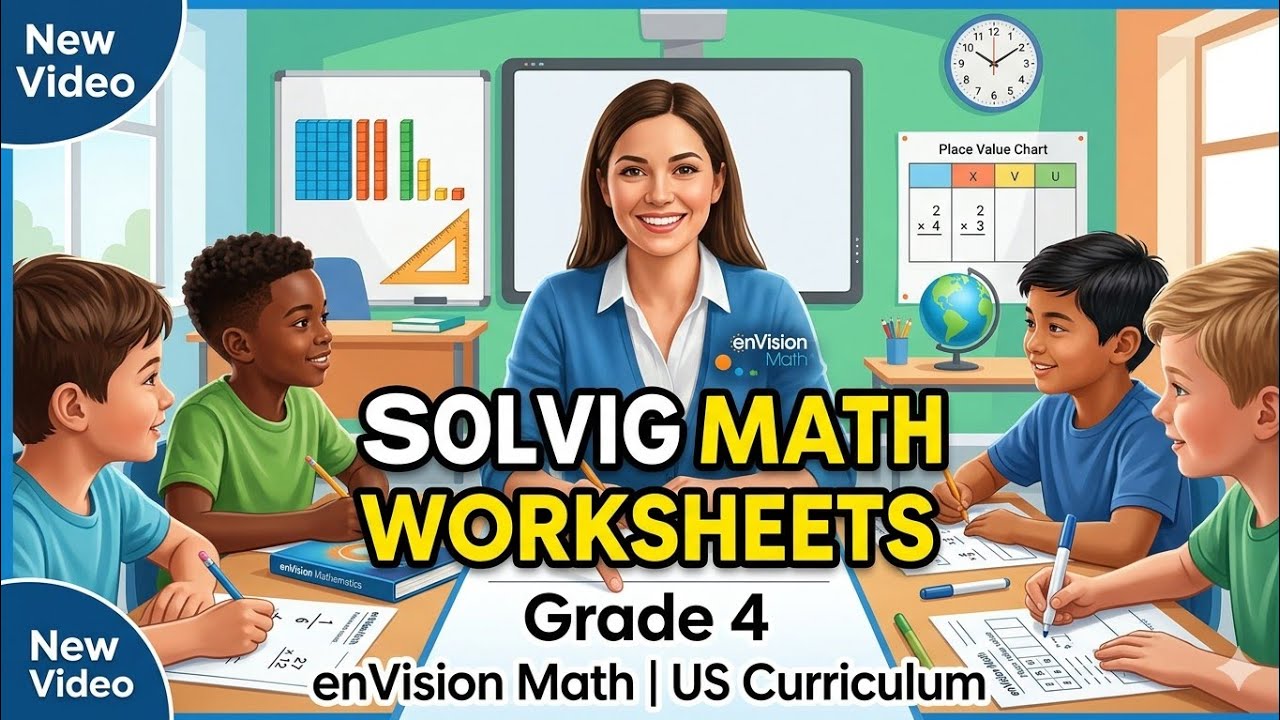 Solving Math Worksheets | Grade 4 | enVision Math (US Curriculum)